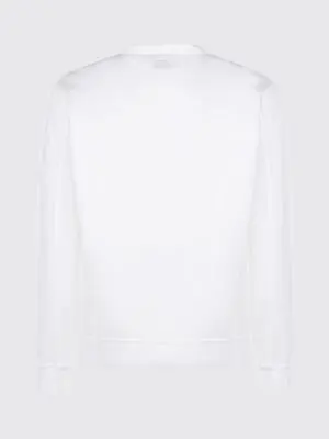 C.P. COMPANY Cotton Crewneck Sweatshirt With Logo Detail - White