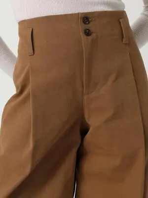 Chloé High-waisted Wide-leg Trousers - Brown