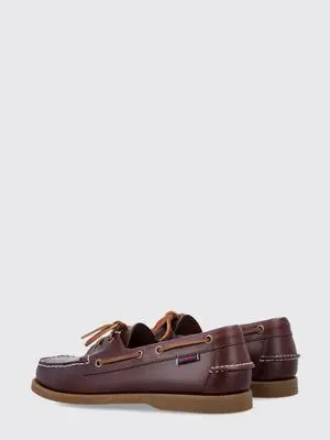 SEBAGO Leather Loafers With Lace-up Detailing - Brown