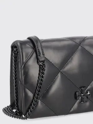 Tory Burch Kira Quilted Leather Mini Bag With Double T Logo And Chain Strap