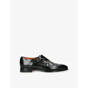 Santoni Silver Tone Loafers