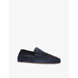 AURELIEN Voyager Suede Loafers - Navy