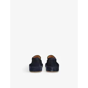AURELIEN Voyager Suede Loafers - Navy
