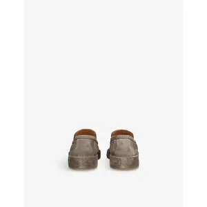 AURELIEN Voyager Suede Loafers - Grey