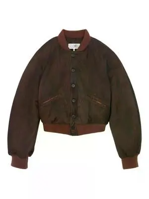MAISON MARGIELA Button-up Bomber Jacket - Brown