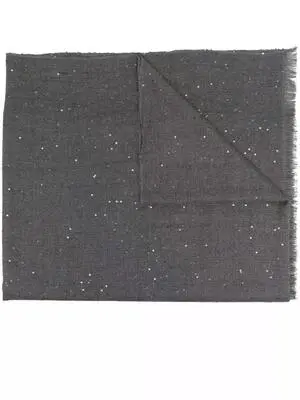 Brunello Cucinelli Sequin-embellished Scarf - Grey