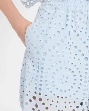 Generation Love Connie Eyelet Wide-leg Pants - Opal