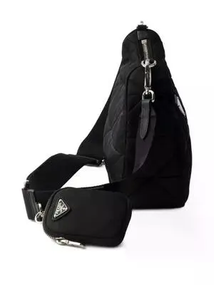 Prada Re-nylon Padded Shoulder Bag With Triangle Motif