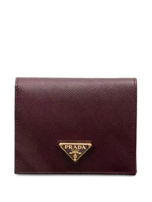 Prada Small Leather Wallet Red