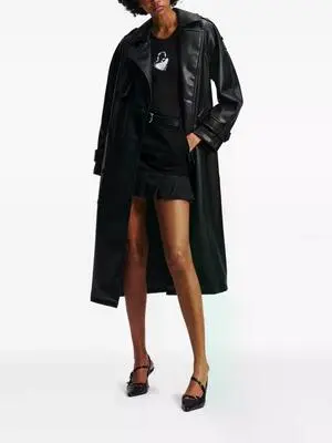 Karl Lagerfeld Faux-leather Trench Coat