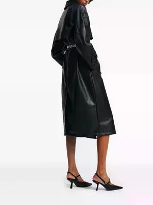 Karl Lagerfeld Faux-leather Trench Coat