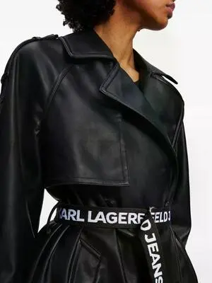 Karl Lagerfeld Faux-leather Trench Coat