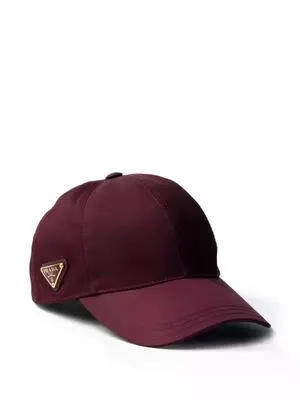 Prada Logo-plaque Baseball Cap - Red