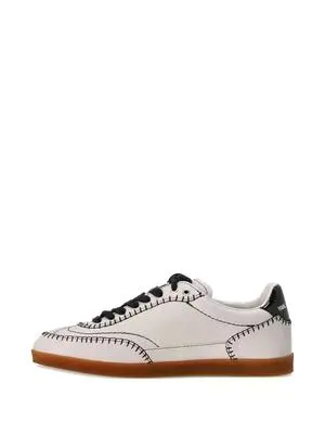 Karl Lagerfeld Embroidered Leather Sneakers