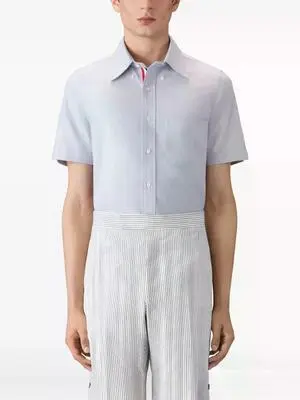 Thom Browne Patch-pocket Short-sleeve Shirt - Blue
