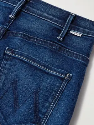 MOTHER The Hustler Roller High-rise Wide-leg Jeans - Blue