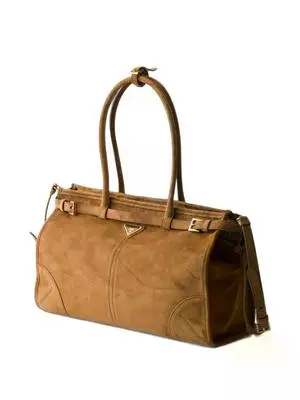 Prada Large Bonnie Tote Bag - Brown