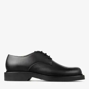 JIMMY CHOO Rowan Derby Box Calf Leather Loafers - Black