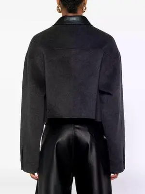 Nanushka Leather-trimmed Zip-up Jacket
