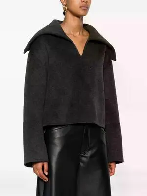 Nanushka Oversized-collar Sweater - Grey