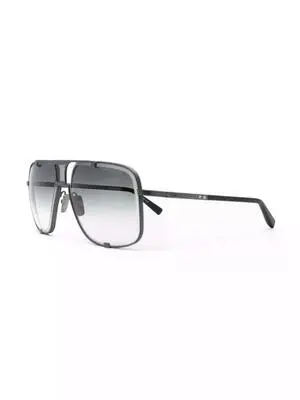 Dita Pilot-frame Grid-detail Sunglasses