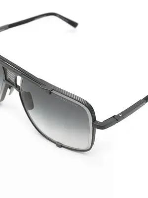 Dita Pilot-frame Grid-detail Sunglasses