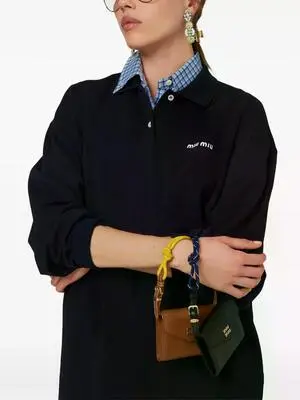 Miu Miu Logo-embroidered Piqué Polo Shirt
