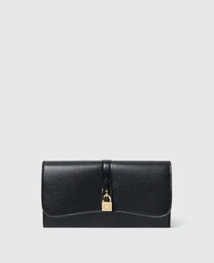 Stella McCartney Ryder Flap Continental Wallet - Black