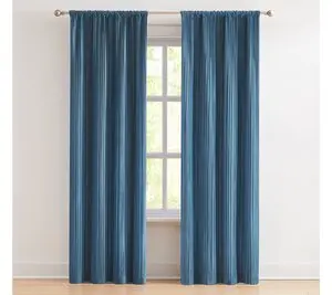 LUSH DECOR Glam Pleated Velvet Light Filtering Indow Curtains - One-color