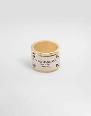 Dolce & Gabbana Ring With Logo Tag - Multicolor