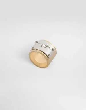 Dolce & Gabbana Ring With Logo Tag - Multicolor