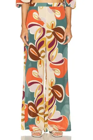 ADRIANA DEGREAS Floral Wide Leg Pant - Unique