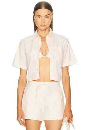 Burberry Cropped Button-up Top