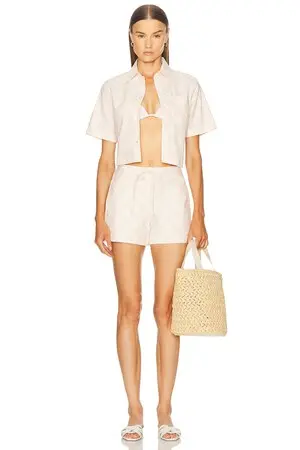 Burberry Cropped Button-up Top