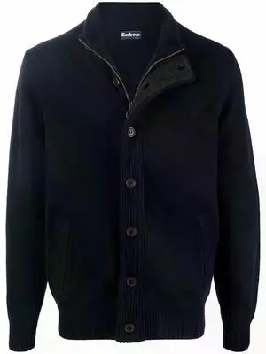 Barbour High-neck Wool Cardigan