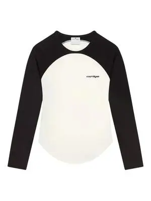 Courreges Curved Hem T-shirts For Women