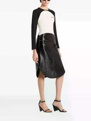 COURREGES Circle Contrast T-shirt - Neutrals