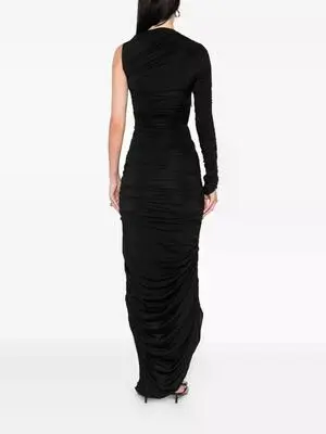 MUGLER One-sleeve Draped Dress