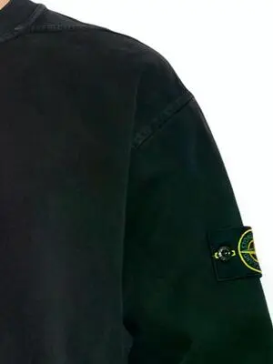 Stone Island Crew-neck Sweatshirt With Compass Badge - Black