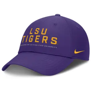 Nike Lsu On-field Club Gameday Dri-fit College Adjustable Hat - Purple
