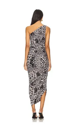Norma Kamali One-shoulder Ruched Gown