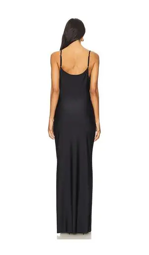 ANCORA Kleos Maxi Dress With Draped Neckline And Slit