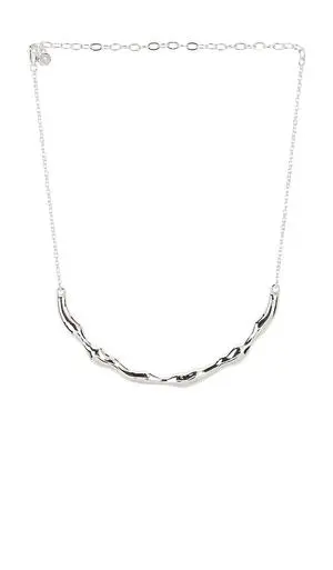 Ettika Molten Metal Pendant Necklace - Silver