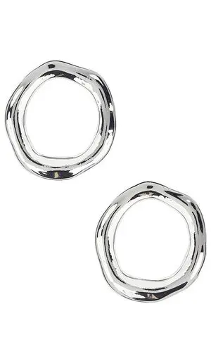 Ettika Open Circle Earrings - Silver