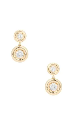 Ettika Crystal Dangle Earrings - Gold