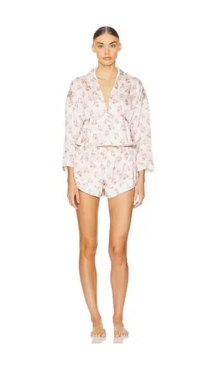 Free People X Intimately Fp Beauty Sleep Pj Set In Ivory - Ivory Combo