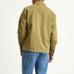 C.P. COMPANY Organic Gabardine Zip Overshirt - Capers