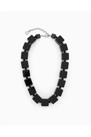 Emporio Armani Cube And Sphere Necklace - Black