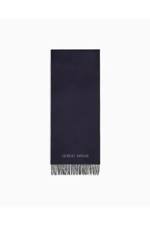 Giorgio Armani Silk And Cashmere Scarf - Blue