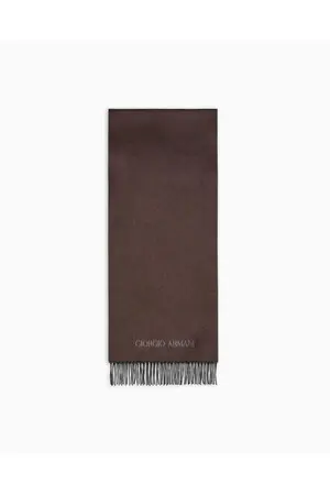 Giorgio Armani Silk And Cashmere Scarf - Brown